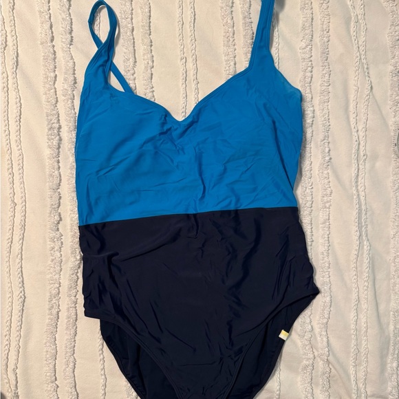 summersalt | Swim | Summersalt Blue And Navy One Piece Swimsuit The ...